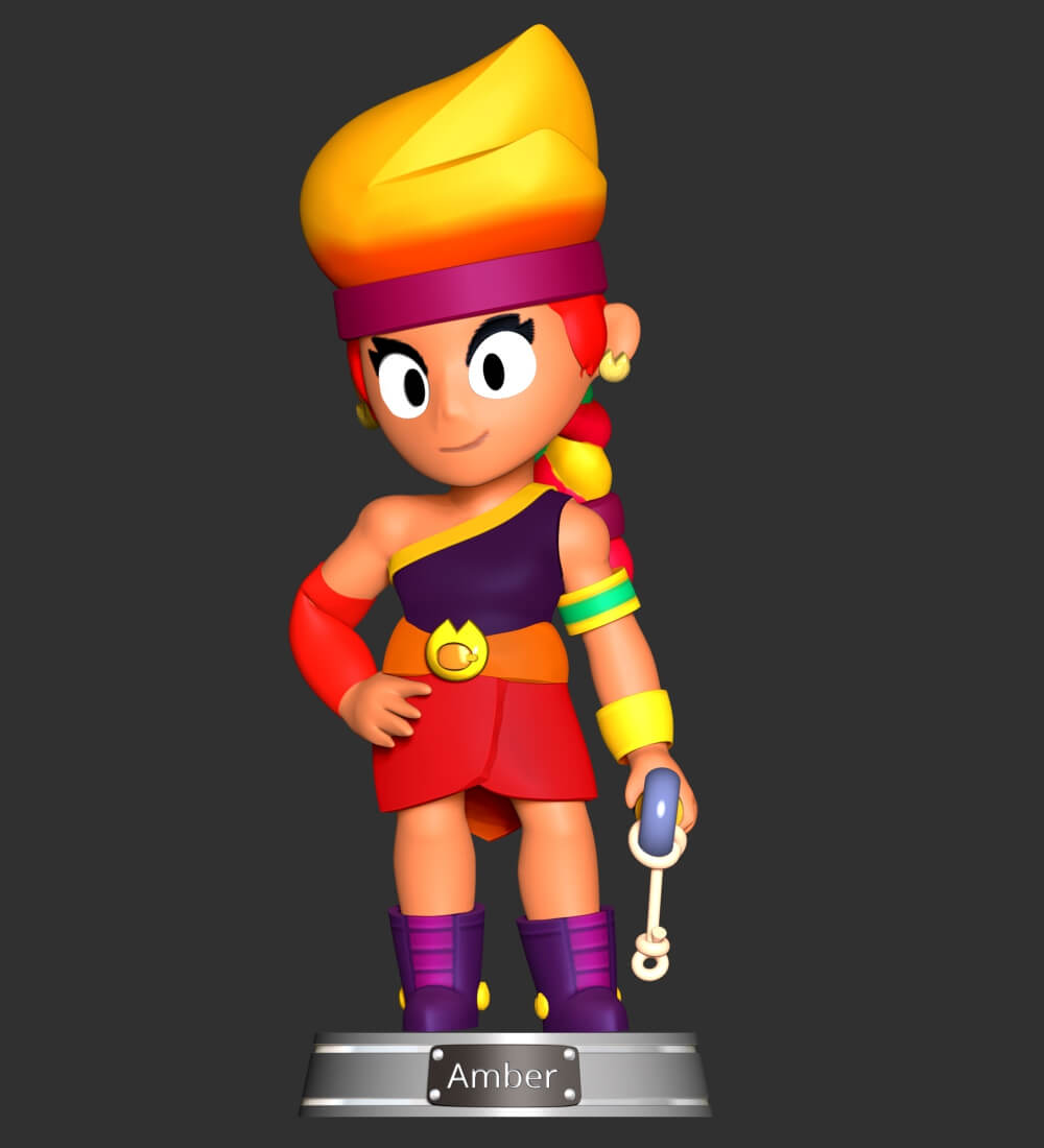 Amber - Brawl Stars 3D Model by lovemodel
