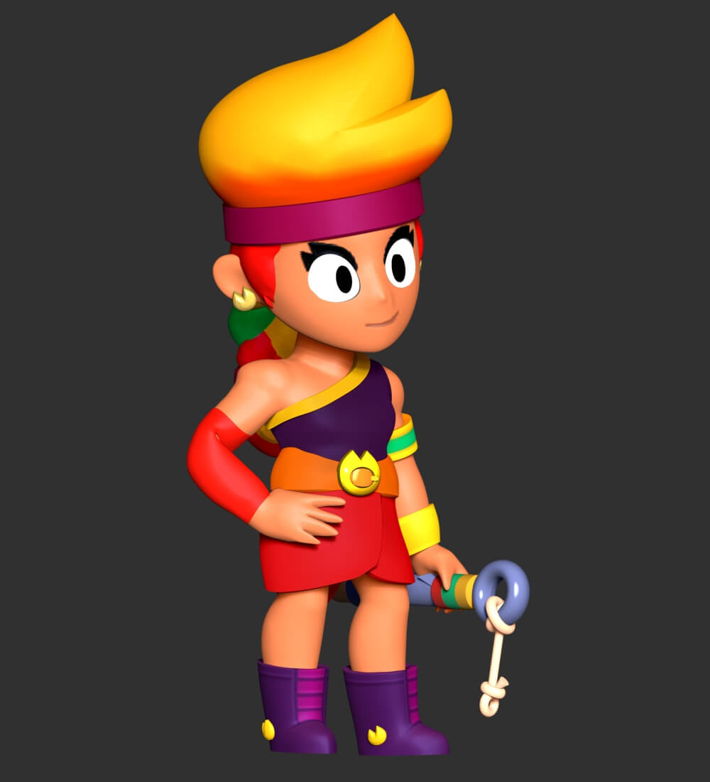 Amber - Brawl Stars 3D Model by lovemodel