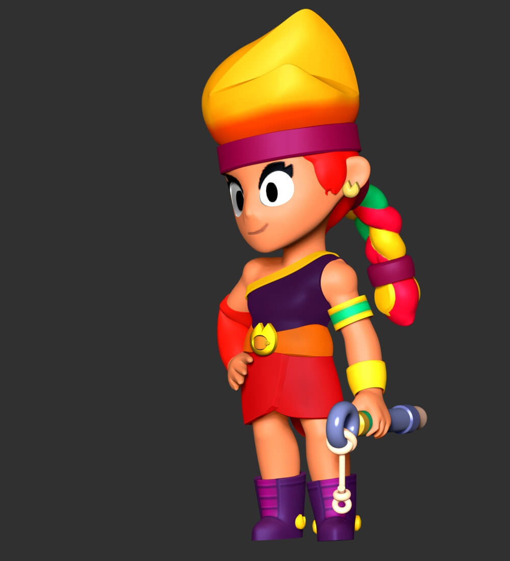 Amber Brawl Stars 3d Model By Lovemodel