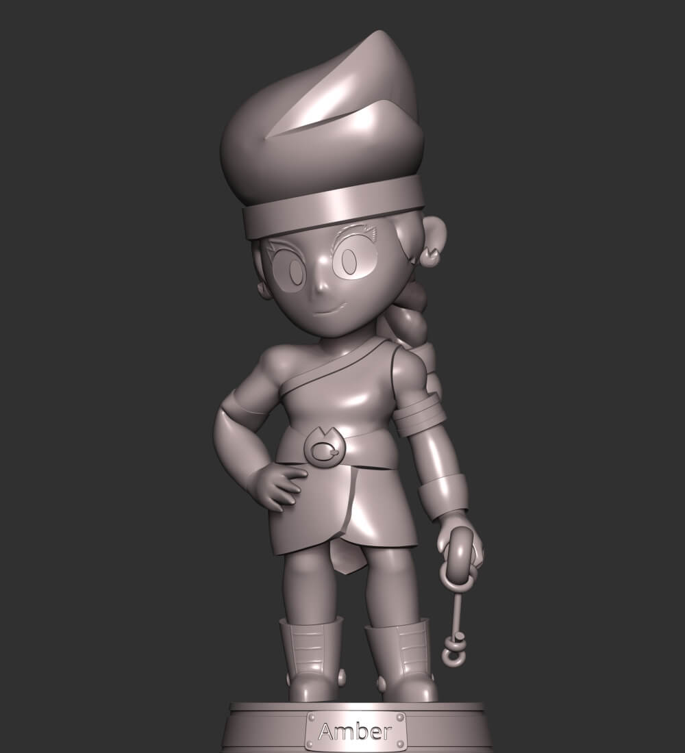 Amber Brawl Stars 3d Model By Lovemodel