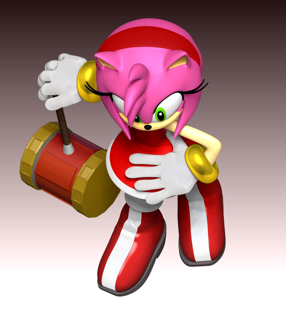 Amy Rose the Hedgehog 3 Fan Art - 3D Model by lovemodel