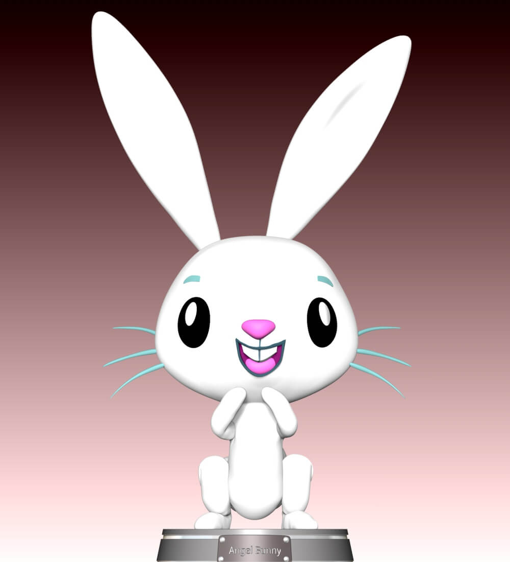 Angel Bunny - My Little Pony Free 3D Model by lovemodel