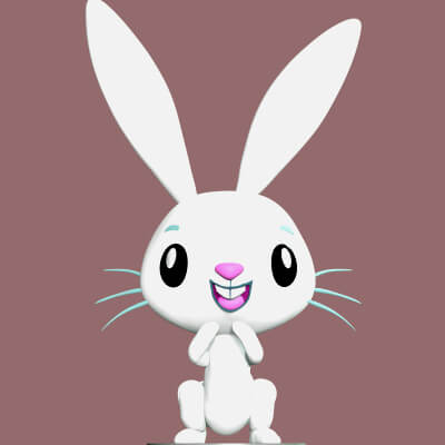 Angel Bunny - My Little Pony Free 3D Model by lovemodel