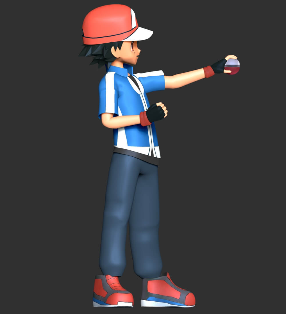 Ash Ketchum - Satoshi Pok Mon 3D Model by lovemodel