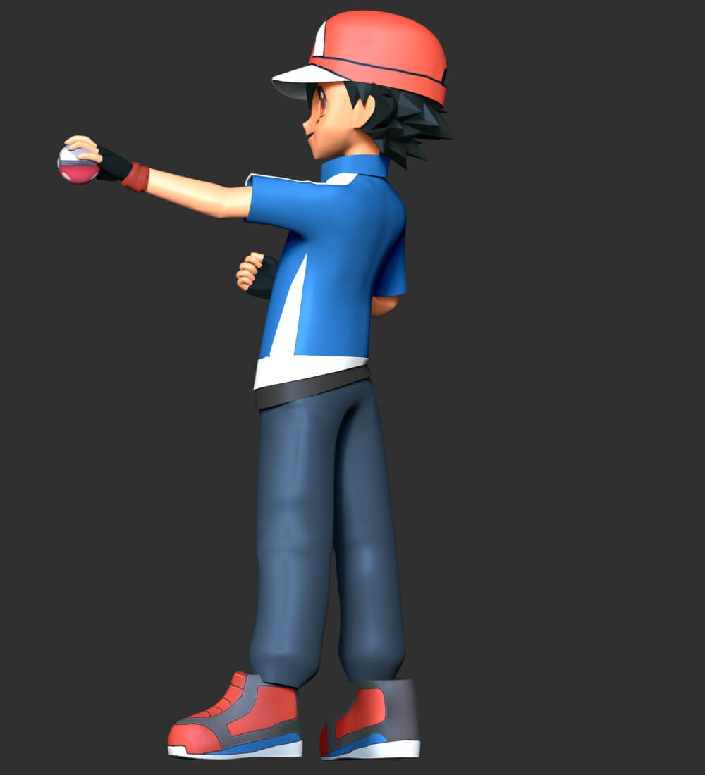 Ash Ketchum - Satoshi Pok Mon 3D Model by lovemodel
