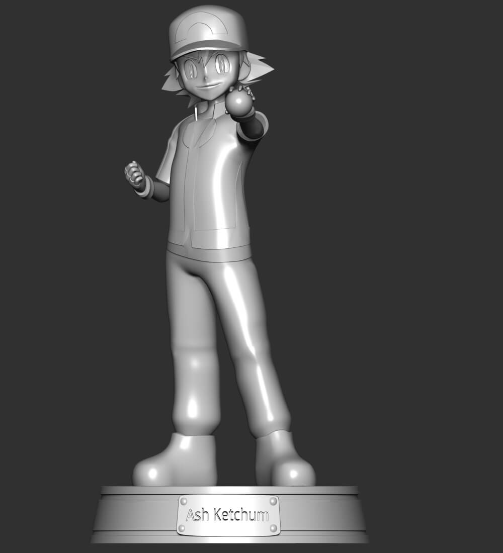 Ash Ketchum - Satoshi Pok Mon 3D Model by lovemodel