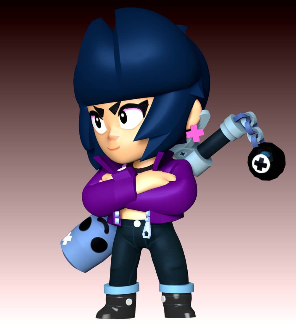 Bibi - Brawl Stars 3D Model by lovemodel