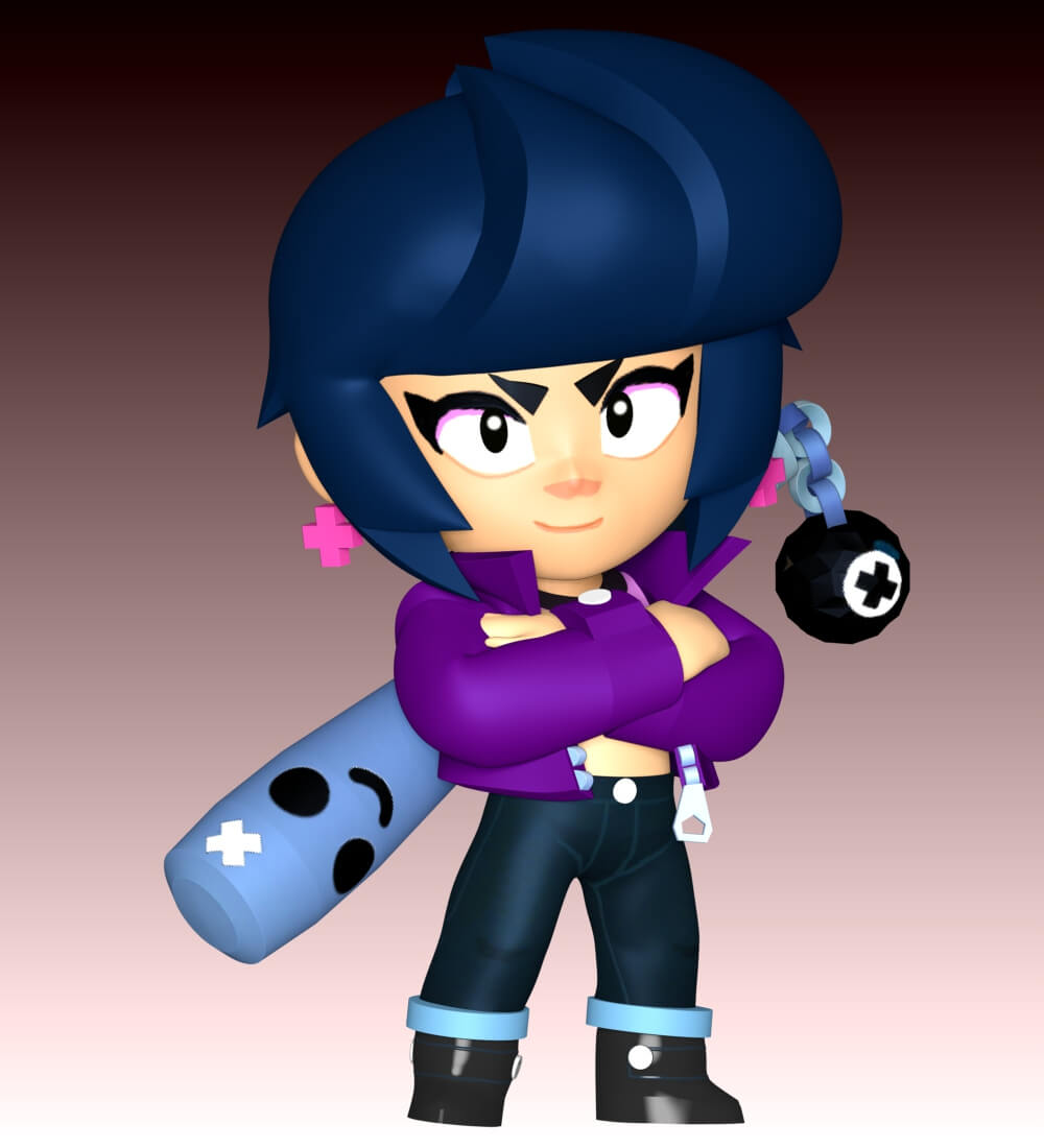 Bibi - Brawl Stars 3D Model by lovemodel