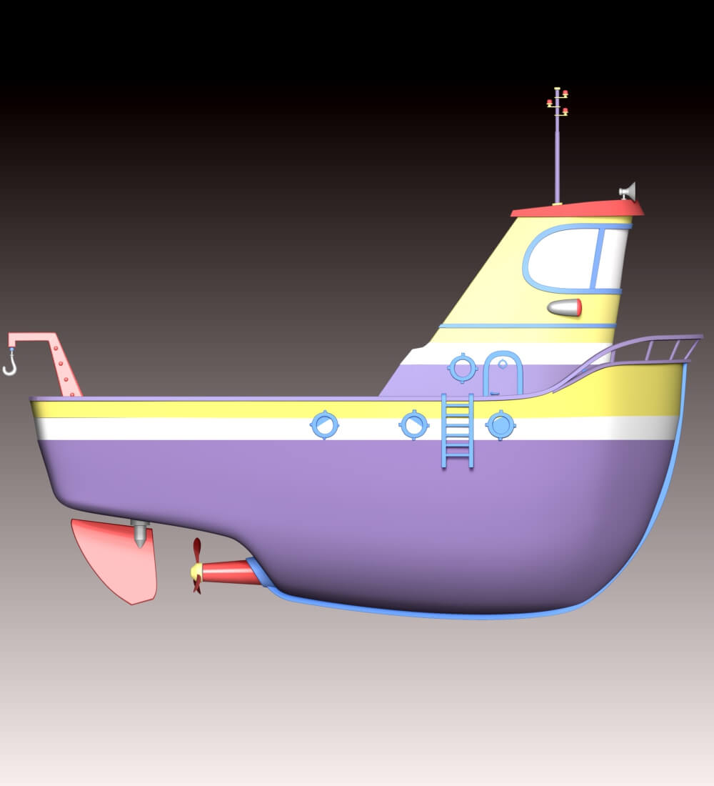 Captain Turbot The Flounder - Paw Patrol 3D Model by lovemodel