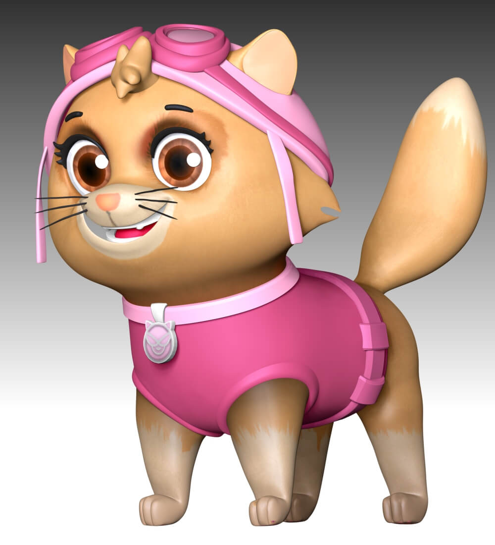 Cat Skye Paw Patrol 3d Model By Lovemodel
