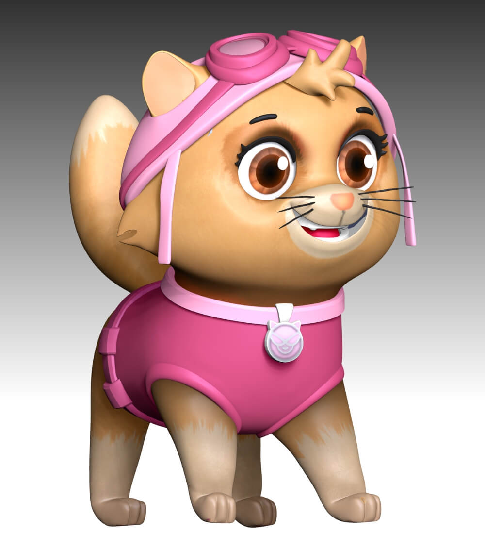 Cat Skye Paw Patrol 3d Model By Lovemodel