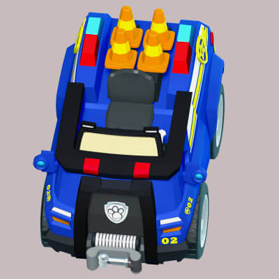 Chase Car - Paw Patrol 3D Model by lovemodel