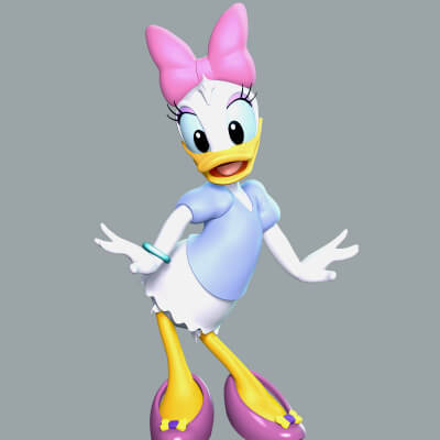 Daisy Duck Fan Art - 3D Model by lovemodel