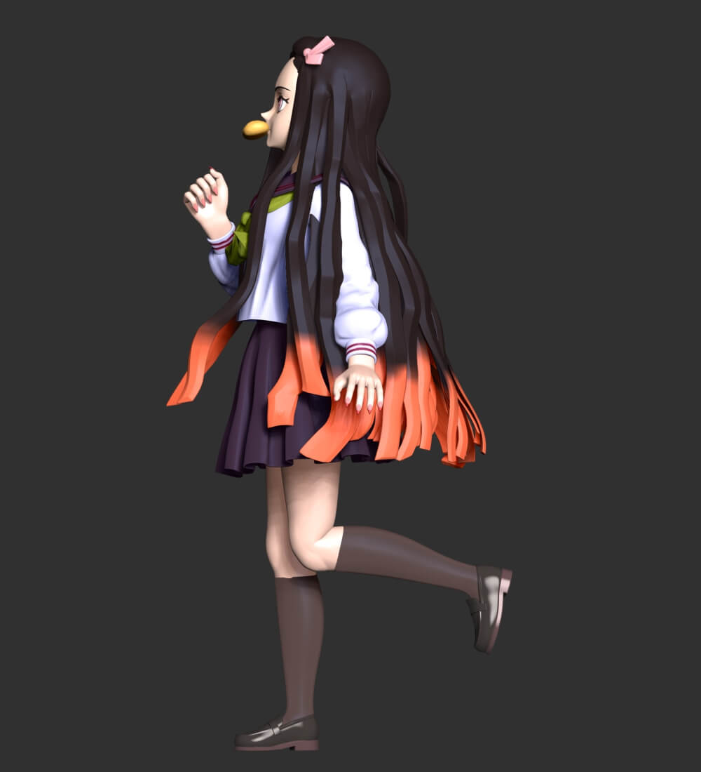 Demon Slayer - Academy Nezuko 3D Model by lovemodel