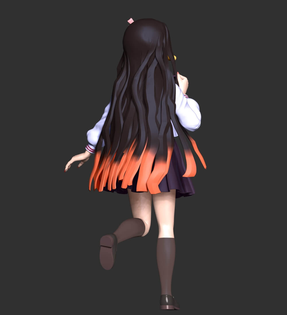 Demon Slayer - Academy Nezuko 3D Model by lovemodel