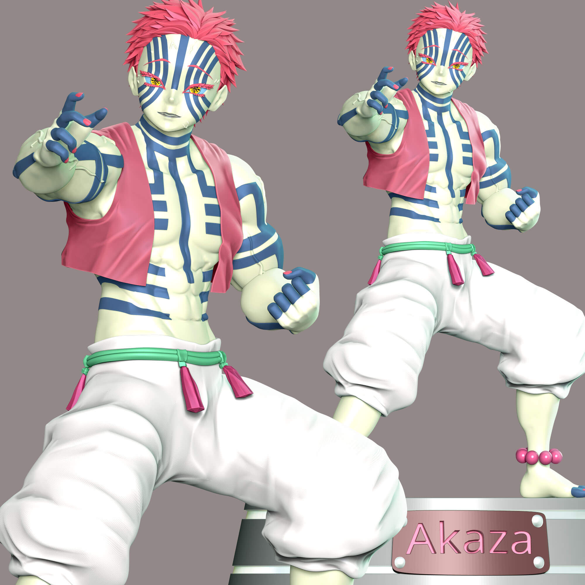 Demon Slayer - Akaza Kimetsu No Yaiba 3D Model by lovemodel