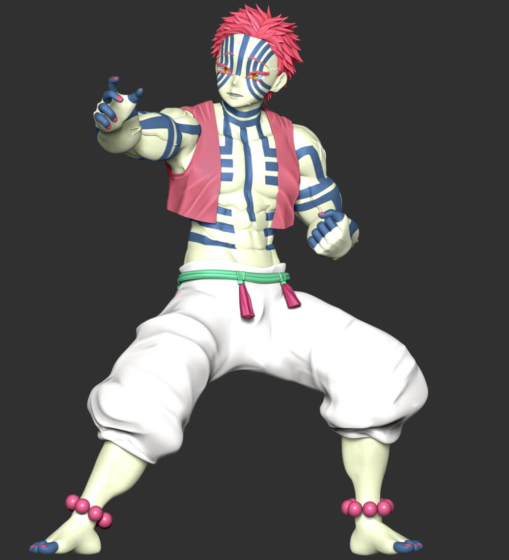 Demon Slayer - Akaza Kimetsu No Yaiba 3D Model by lovemodel