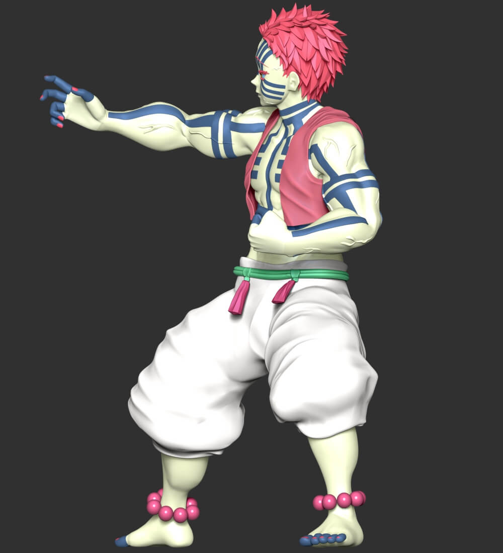 Demon Slayer - Akaza Kimetsu No Yaiba 3D Model by lovemodel