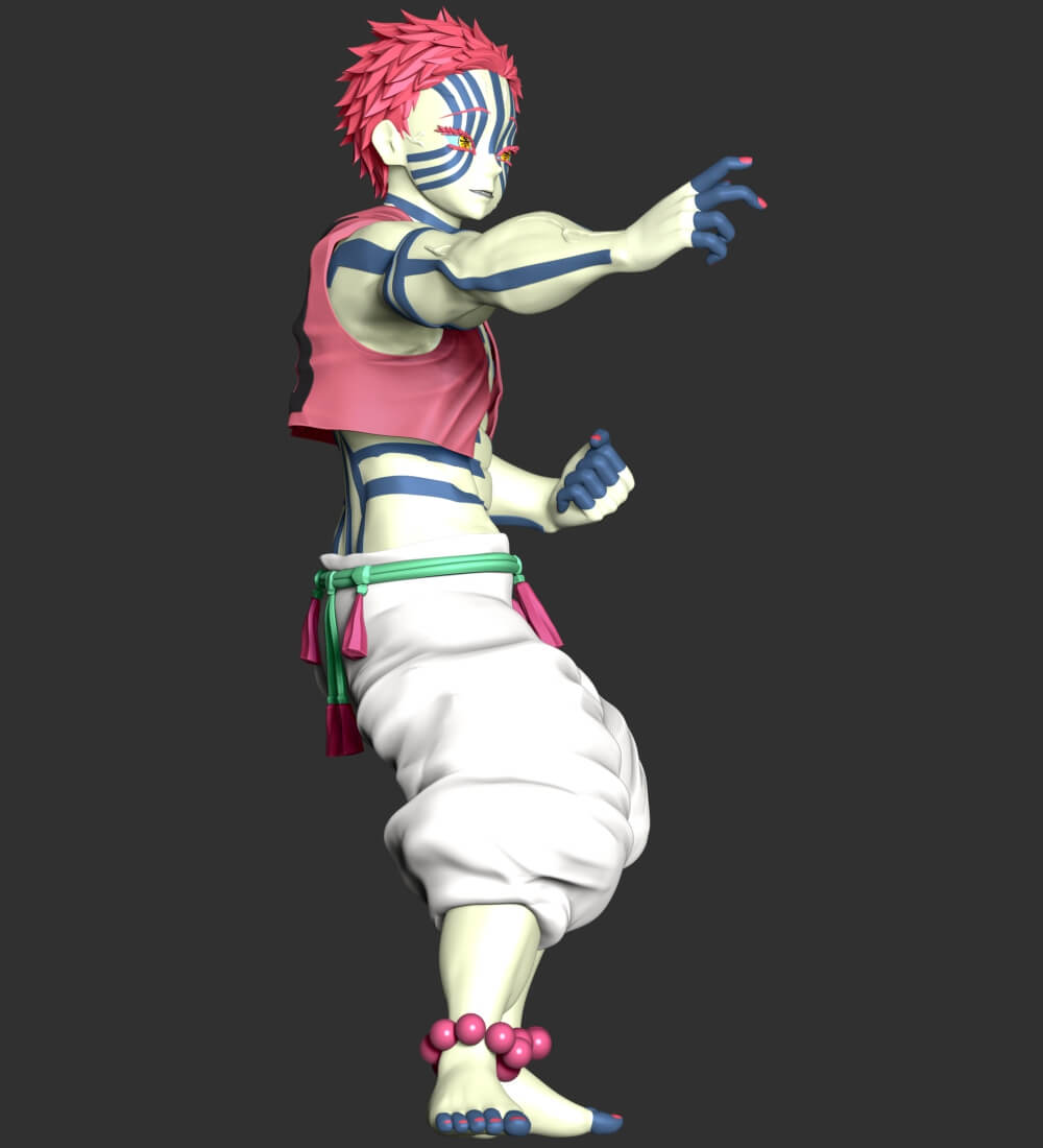 Demon Slayer - Akaza Kimetsu No Yaiba 3D Model by lovemodel