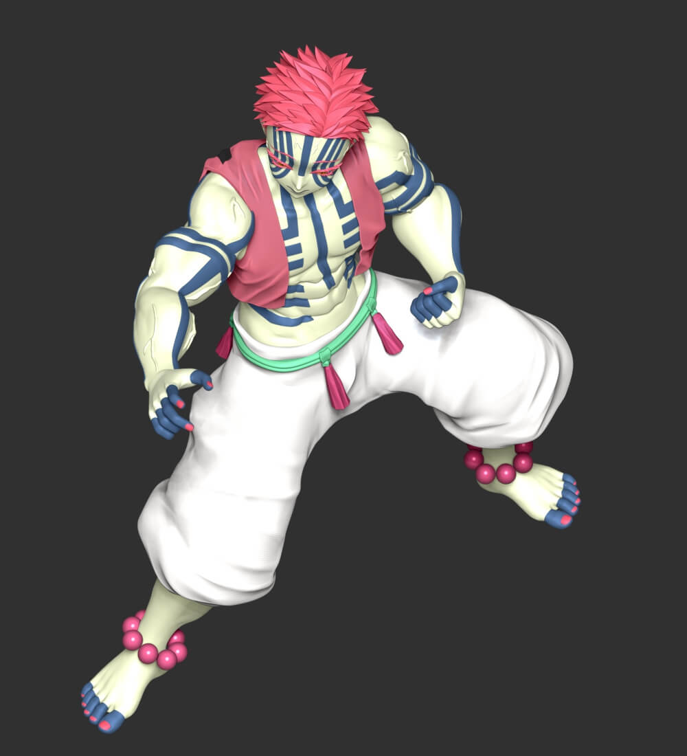 Demon Slayer - Akaza Kimetsu No Yaiba 3D Print Model by lovemodel