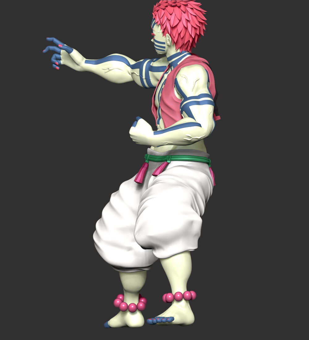Demon Slayer - Akaza Kimetsu No Yaiba 3D Model by lovemodel