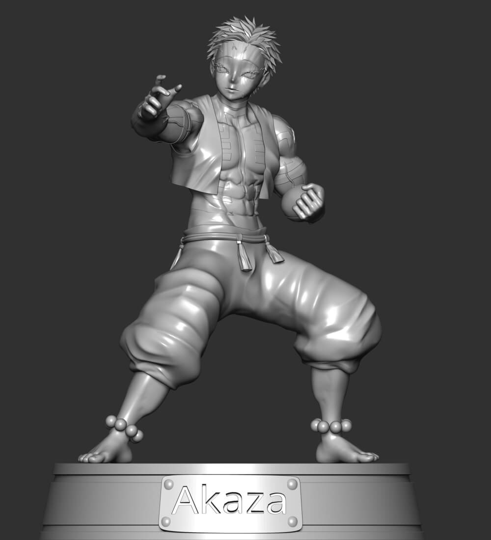 Demon Slayer - Akaza Kimetsu No Yaiba 3D Model by lovemodel