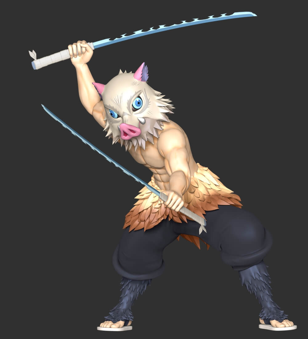 Demon Slayer - Inosuke Hashibira 3D Model by lovemodel