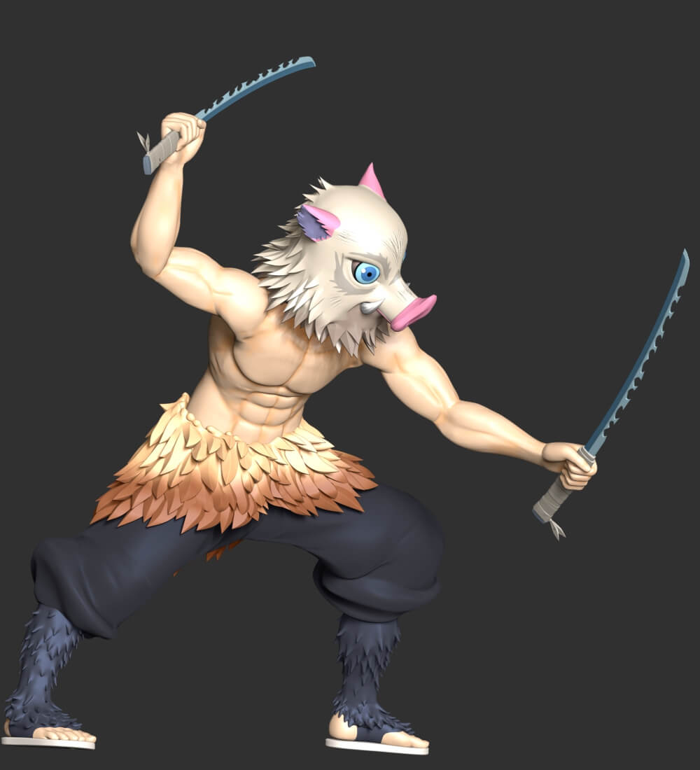 Demon Slayer - Inosuke Hashibira 3D Model by lovemodel