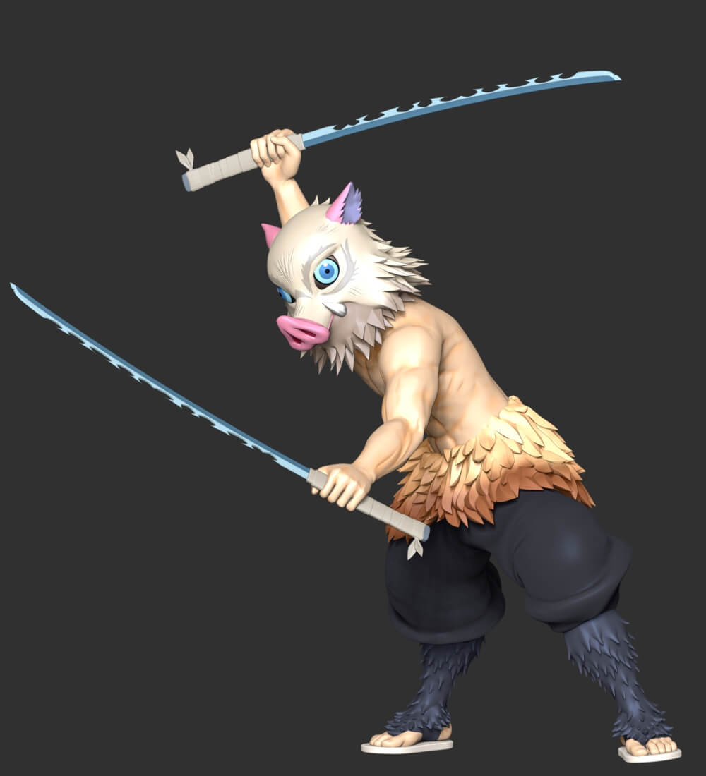 Demon Slayer - Inosuke Hashibira 3D Model by lovemodel