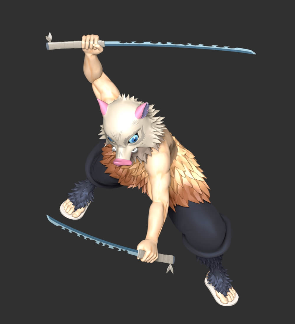 Demon Slayer - Inosuke Hashibira 3D Model by lovemodel