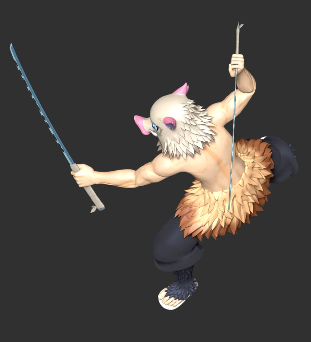 Demon Slayer - Inosuke Hashibira 3D Model by lovemodel
