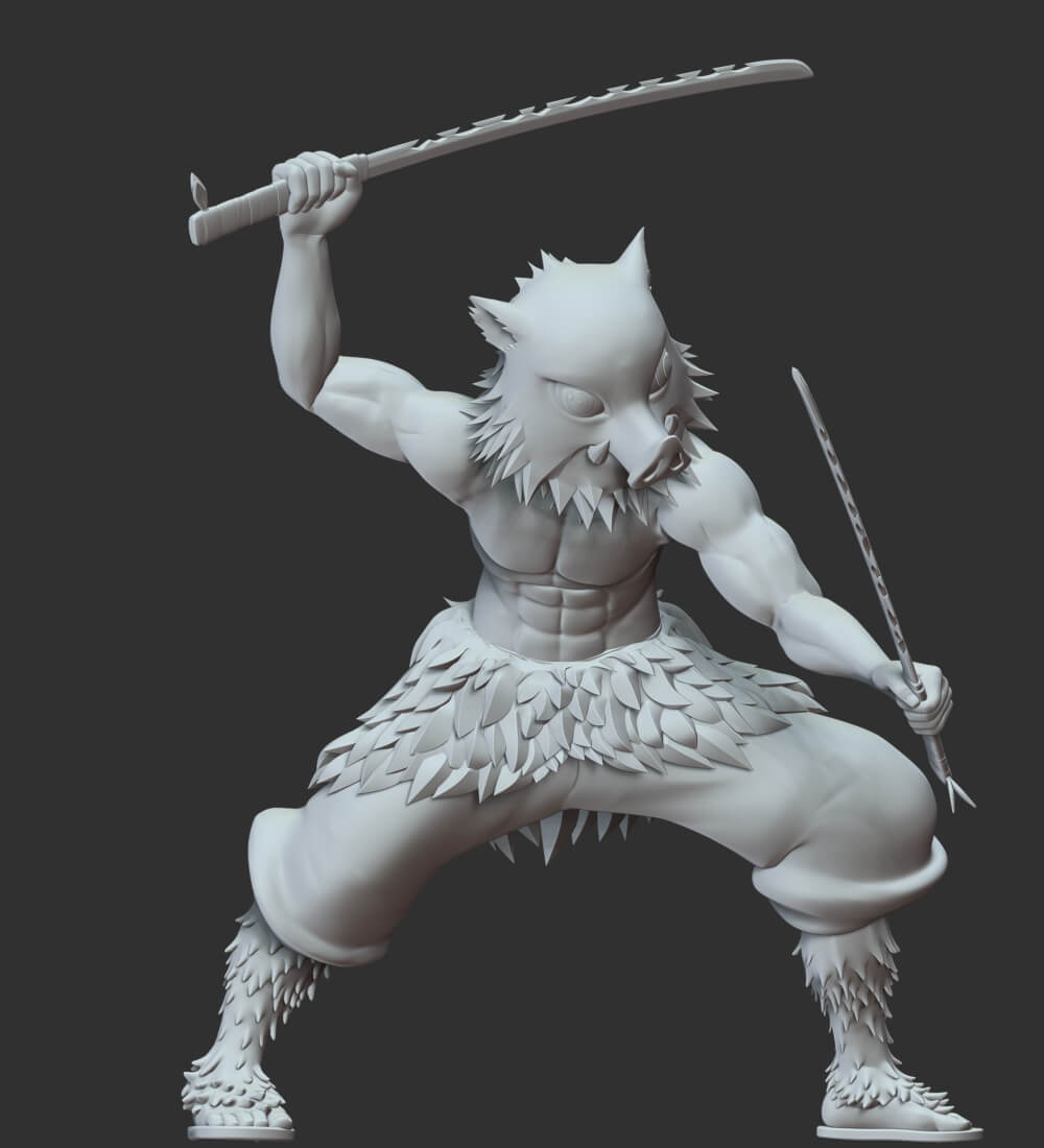Demon Slayer - Inosuke Hashibira 3D Model by lovemodel