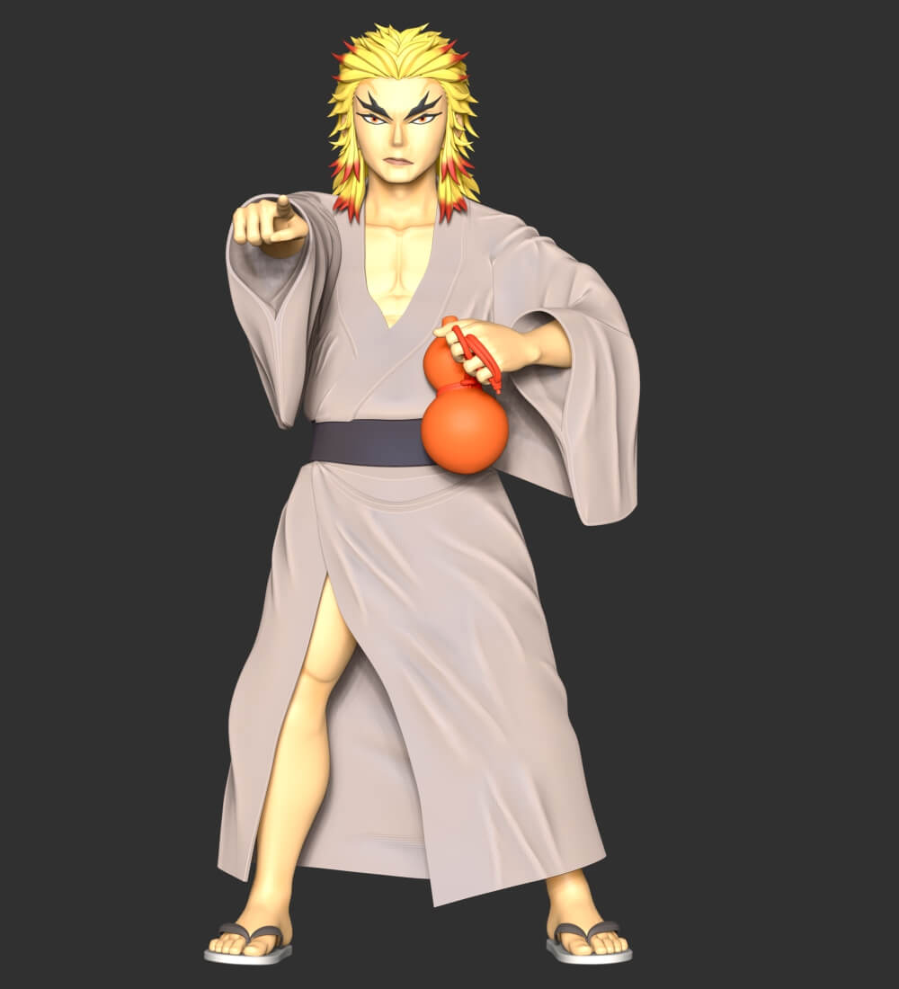 Demon Slayer - Shinjuro Rengoku 3D Model by lovemodel