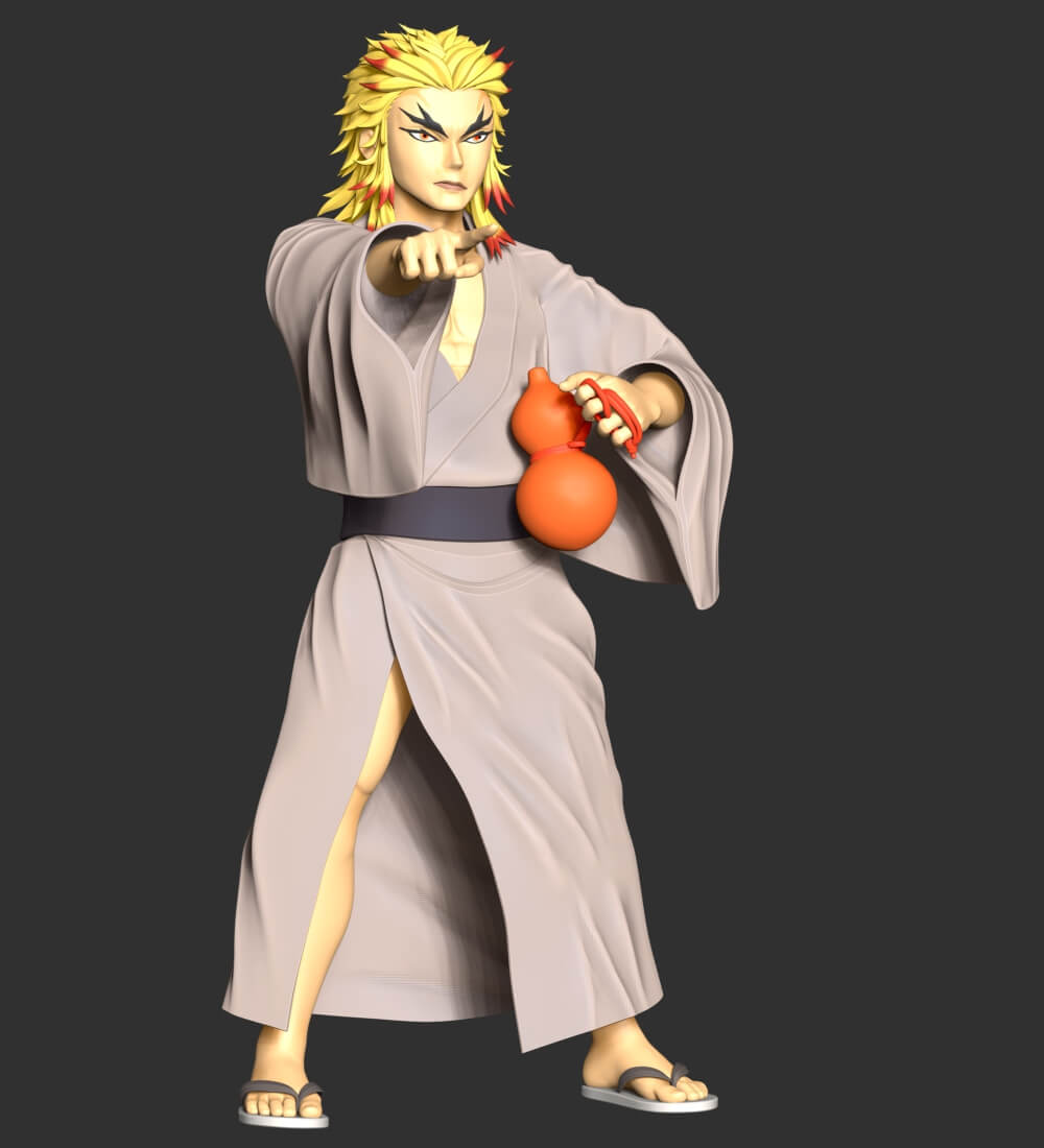 Demon Slayer - Shinjuro Rengoku 3D Model by lovemodel