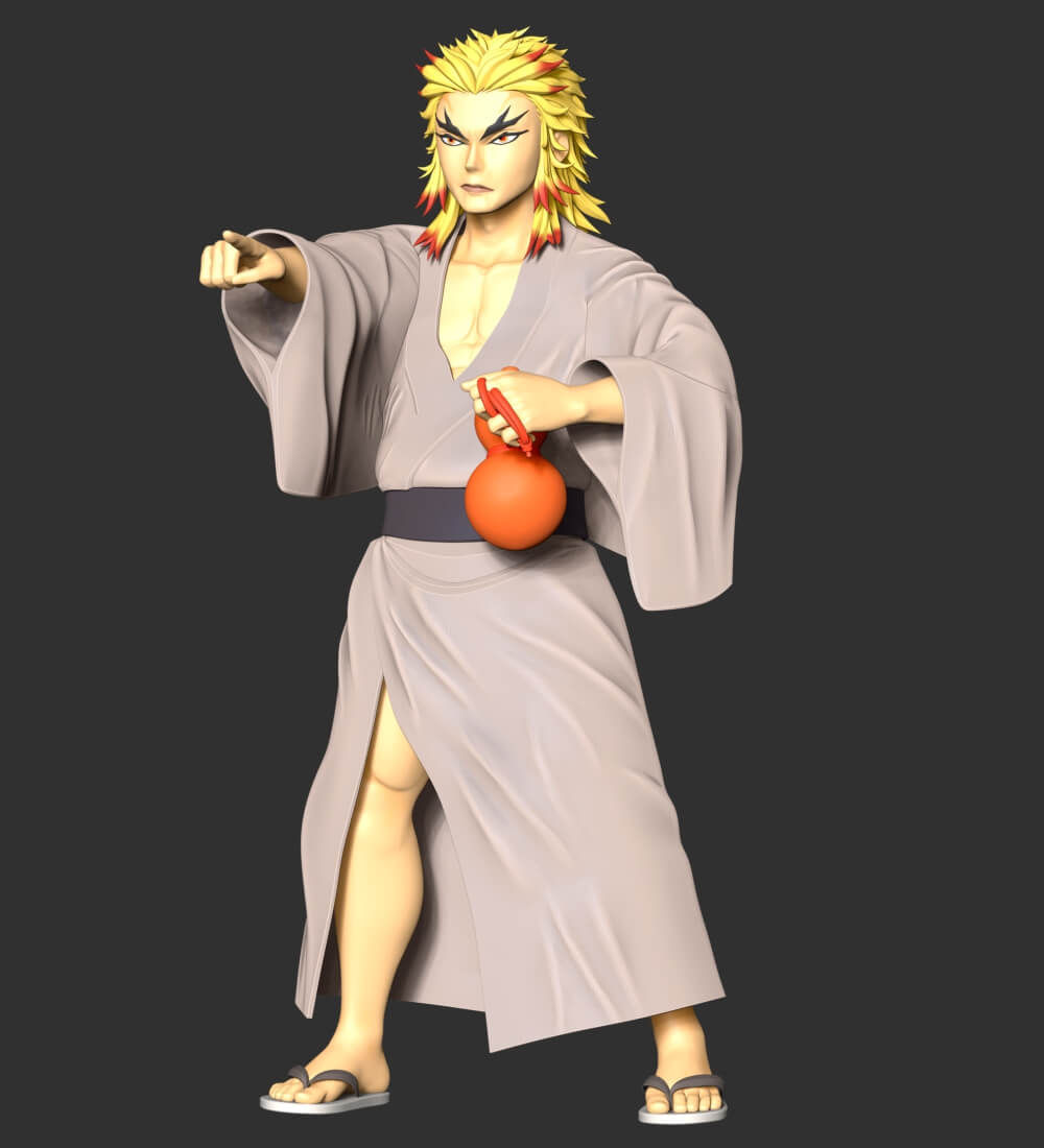 Demon Slayer - Shinjuro Rengoku 3D Model by lovemodel