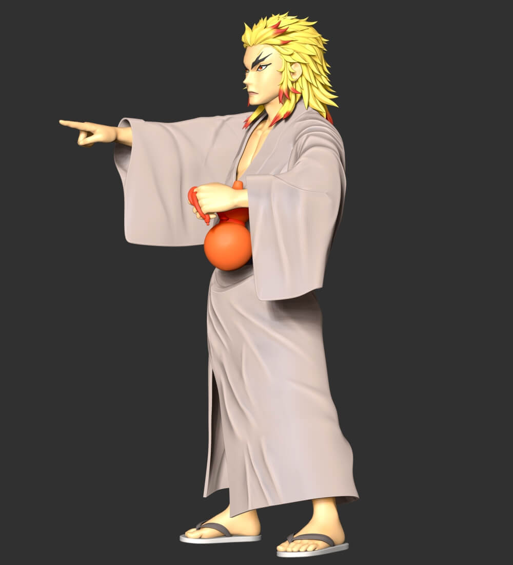 Demon Slayer - Shinjuro Rengoku 3D Model by lovemodel