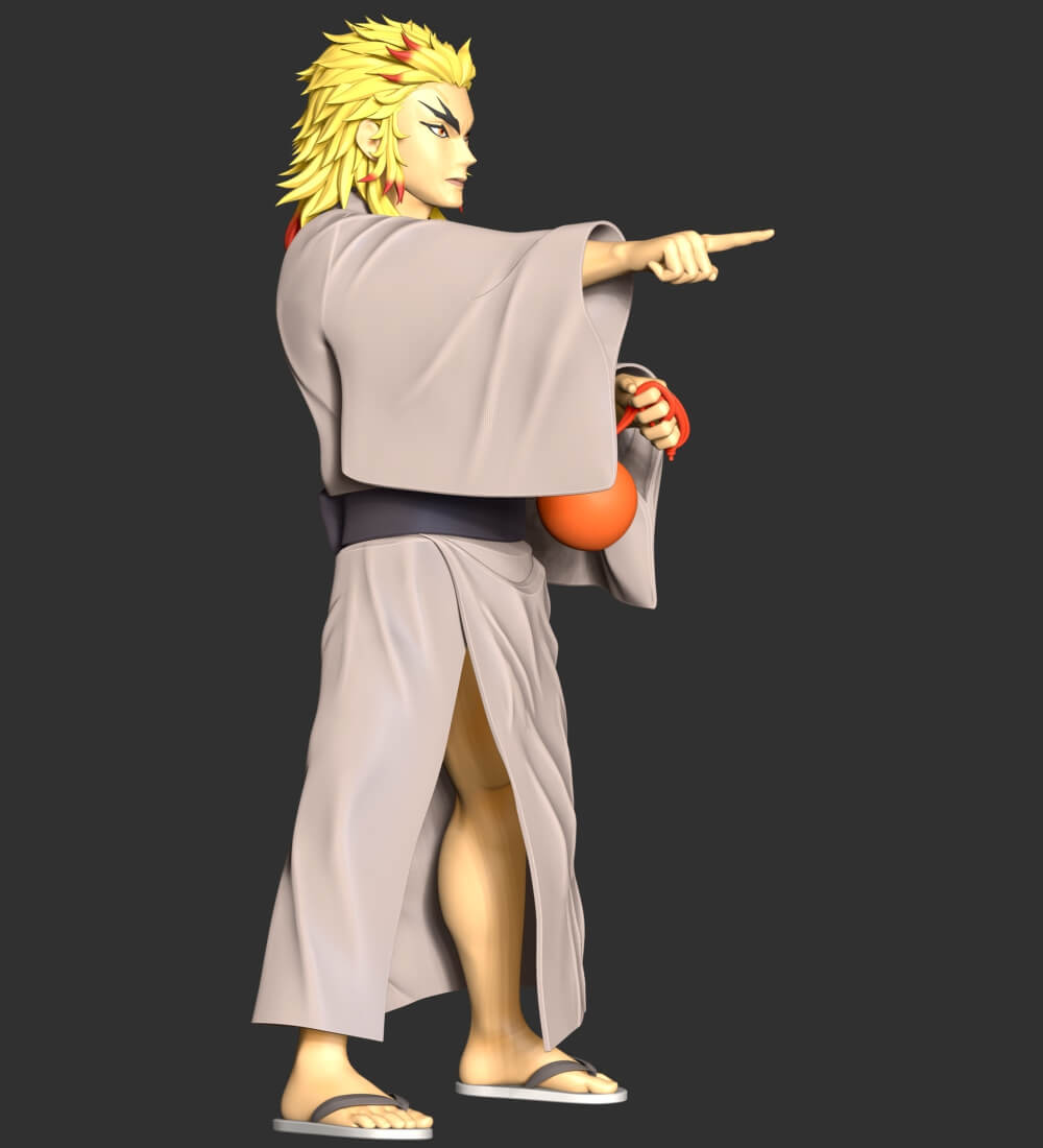Demon Slayer - Shinjuro Rengoku 3D Model by lovemodel