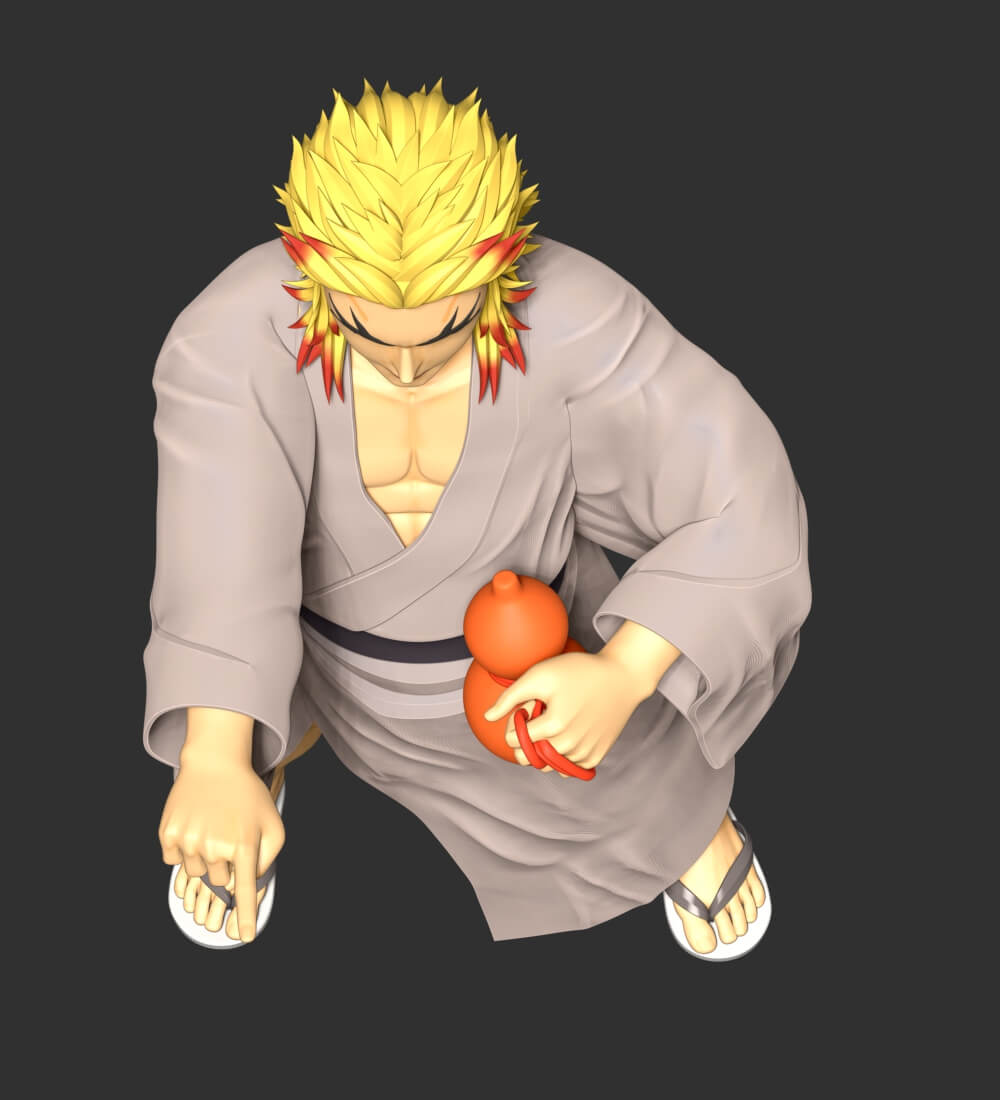 Demon Slayer - Shinjuro Rengoku 3D Model by lovemodel