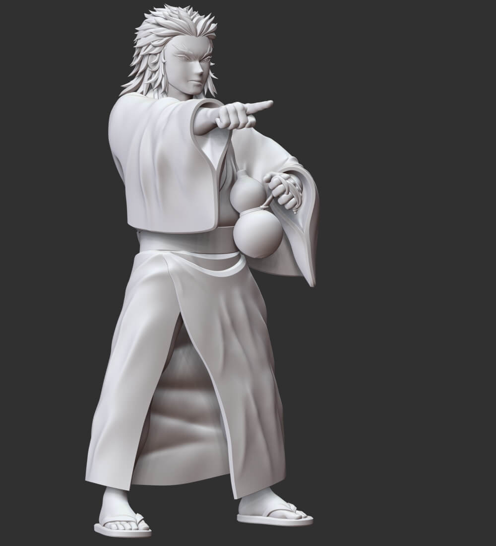 Demon Slayer - Shinjuro Rengoku 3D Model by lovemodel