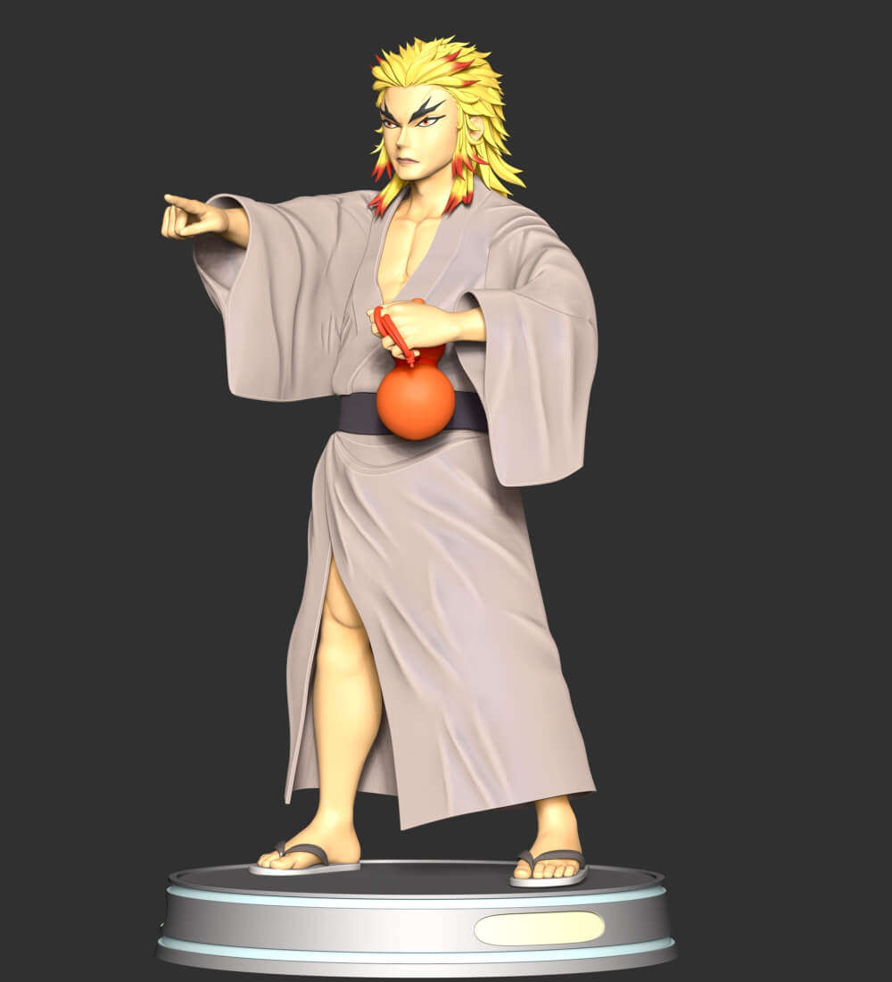 Demon Slayer - Shinjuro Rengoku 3D Model by lovemodel