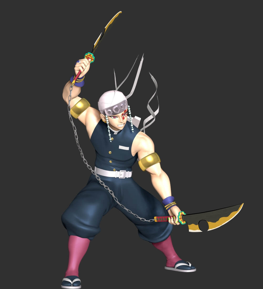 Demon Slayer - Tengen Uzui 3D Model by lovemodel
