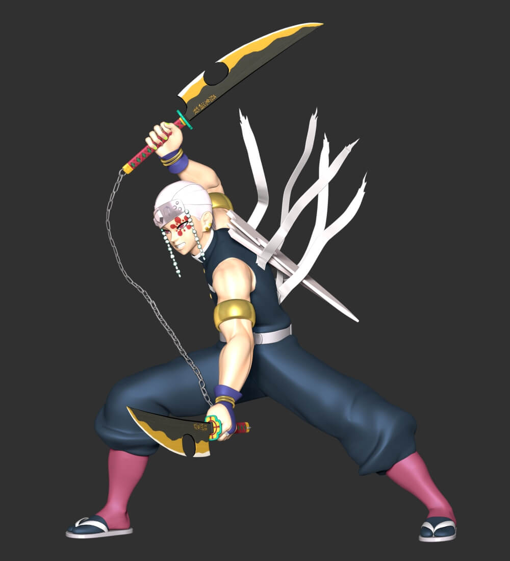Demon Slayer - Tengen Uzui 3D Model by lovemodel