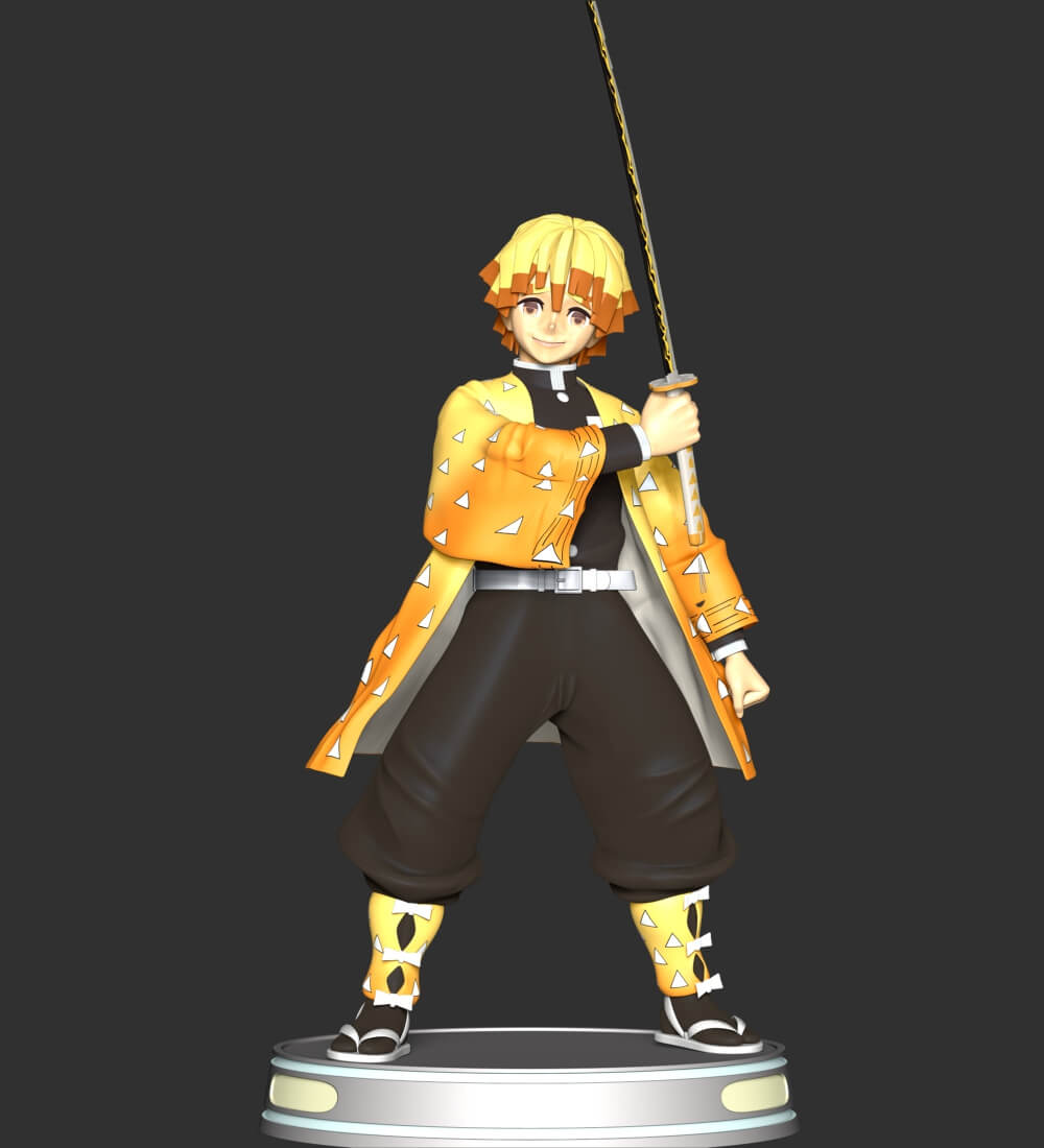 Demon Slayer - Zenitsu Agatsuma 3D Model by lovemodel