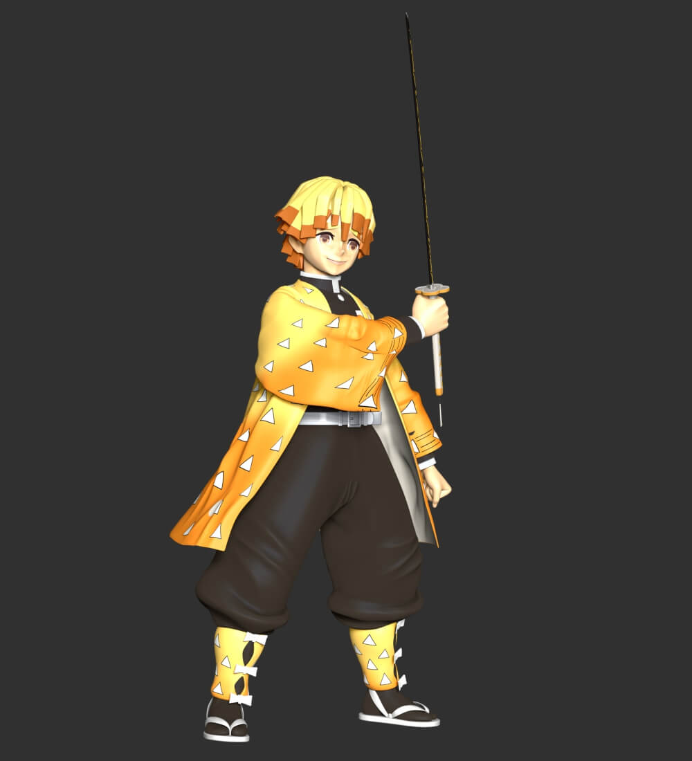 Demon Slayer - Zenitsu Agatsuma 3D Model by lovemodel