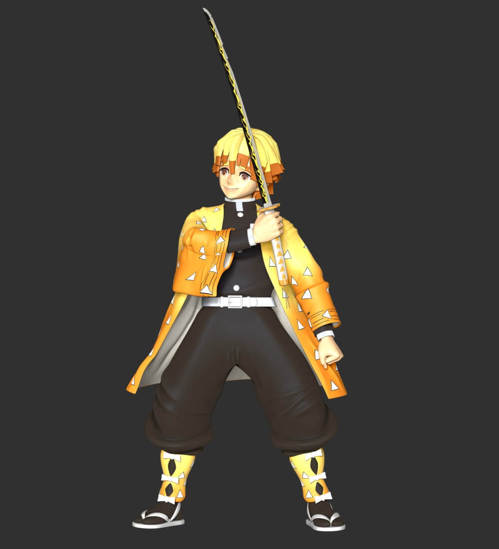 Demon Slayer - Zenitsu Agatsuma 3D Model by lovemodel