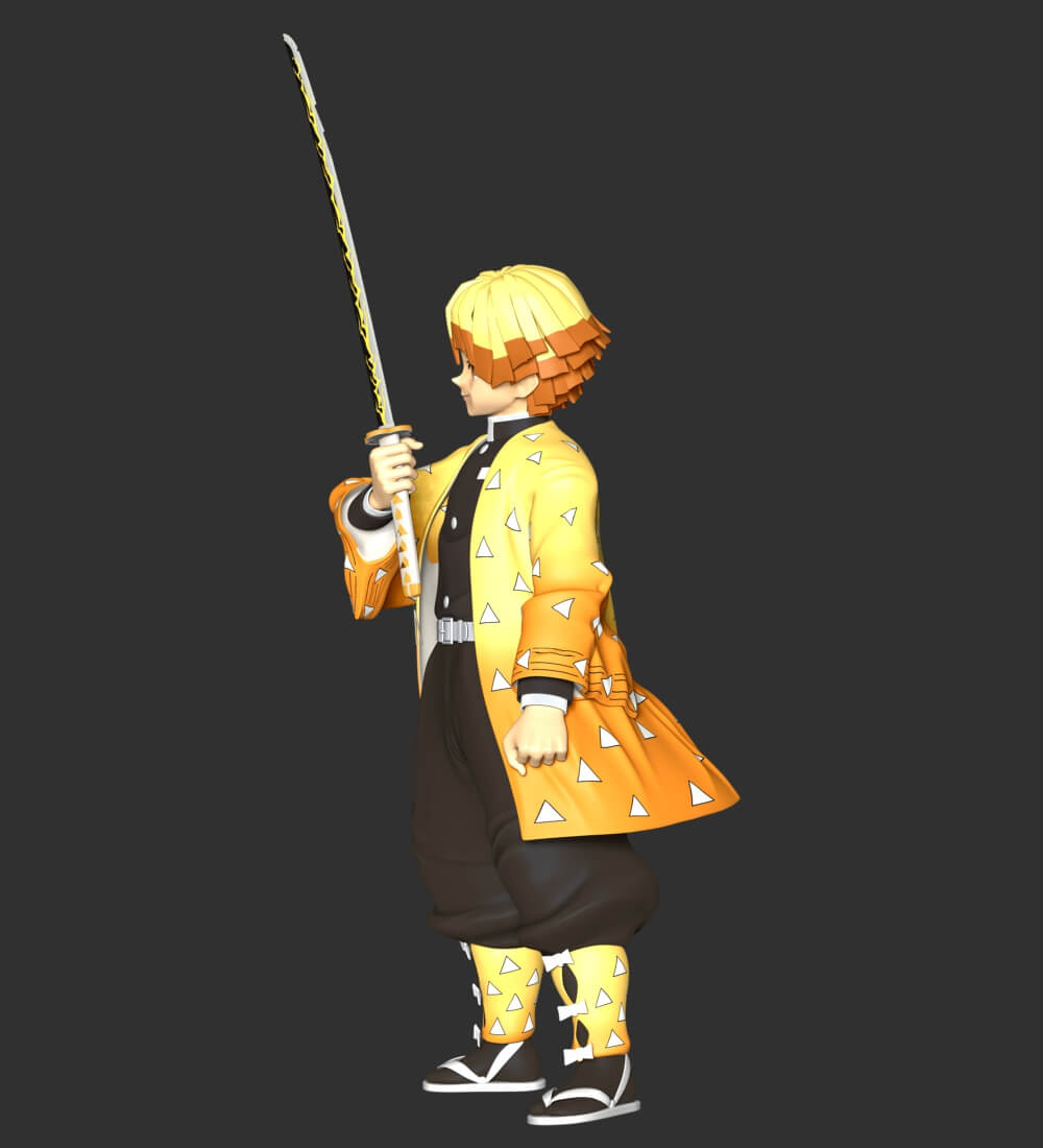 Demon Slayer - Zenitsu Agatsuma 3D Model by lovemodel