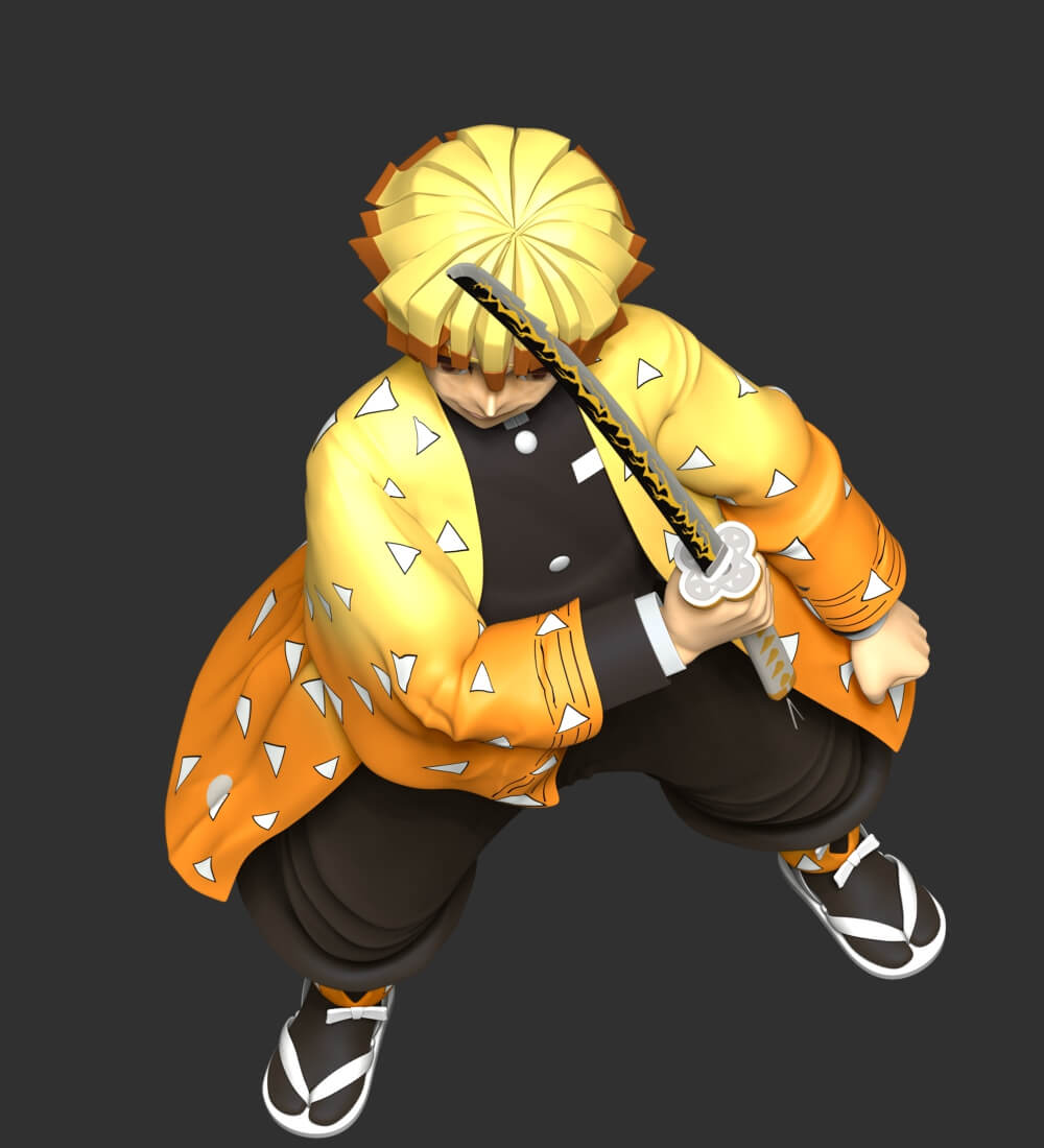 Demon Slayer - Zenitsu Agatsuma 3D Model by lovemodel