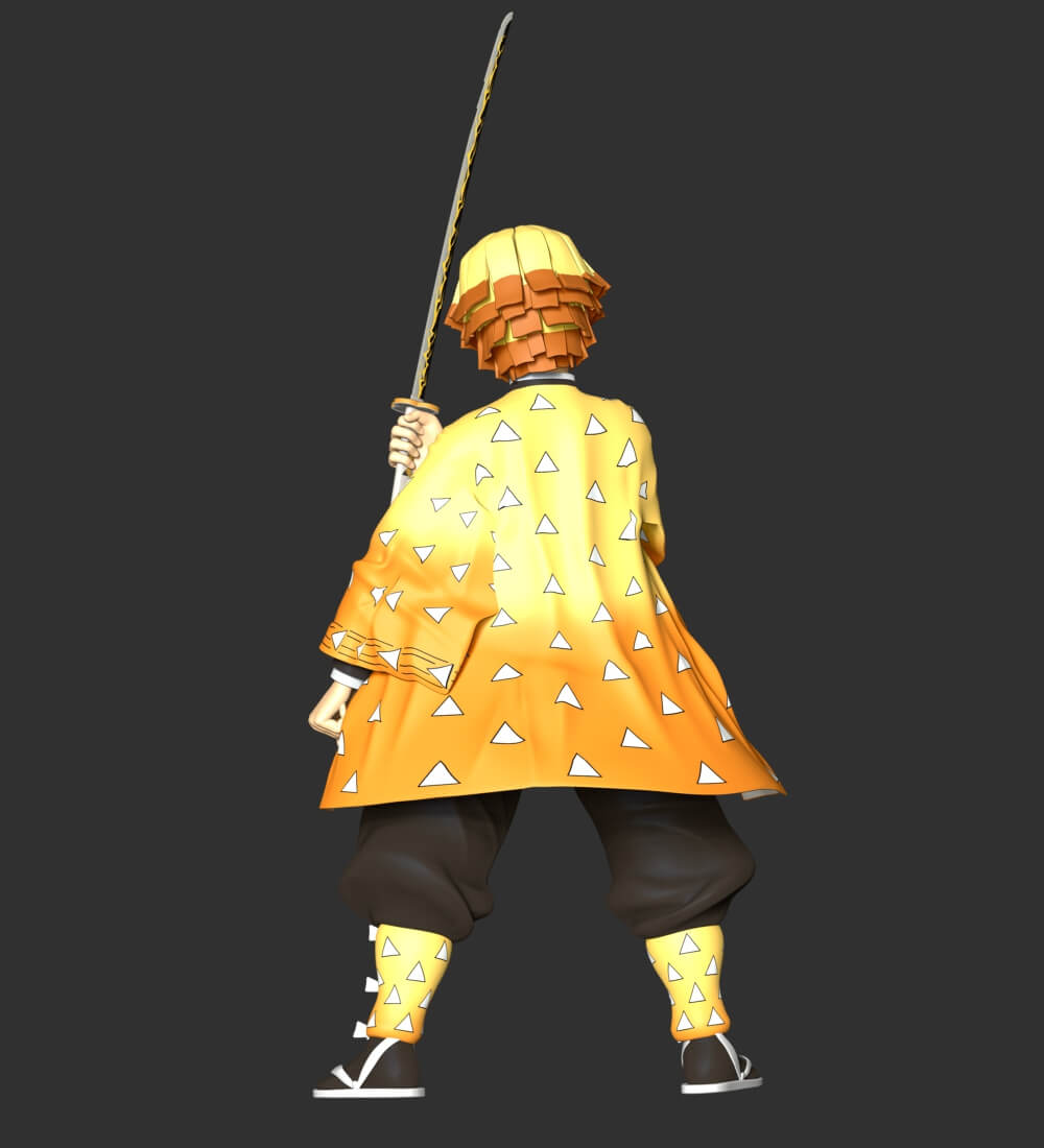 Demon Slayer - Zenitsu Agatsuma 3D Model by lovemodel