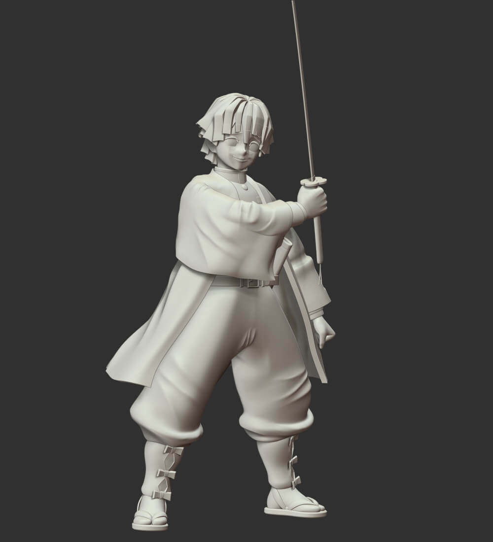 Demon Slayer - Zenitsu Agatsuma 3D Model by lovemodel