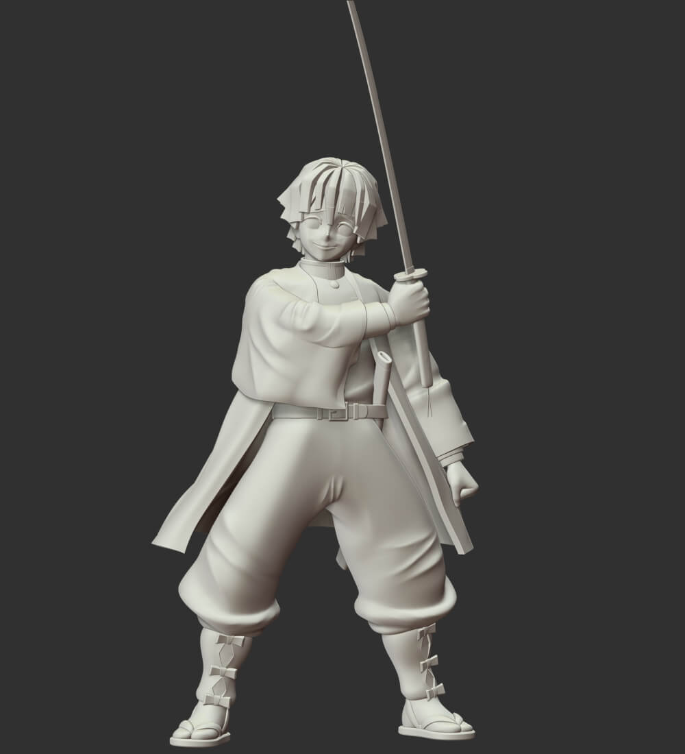 Demon Slayer - Zenitsu Agatsuma 3D Model by lovemodel